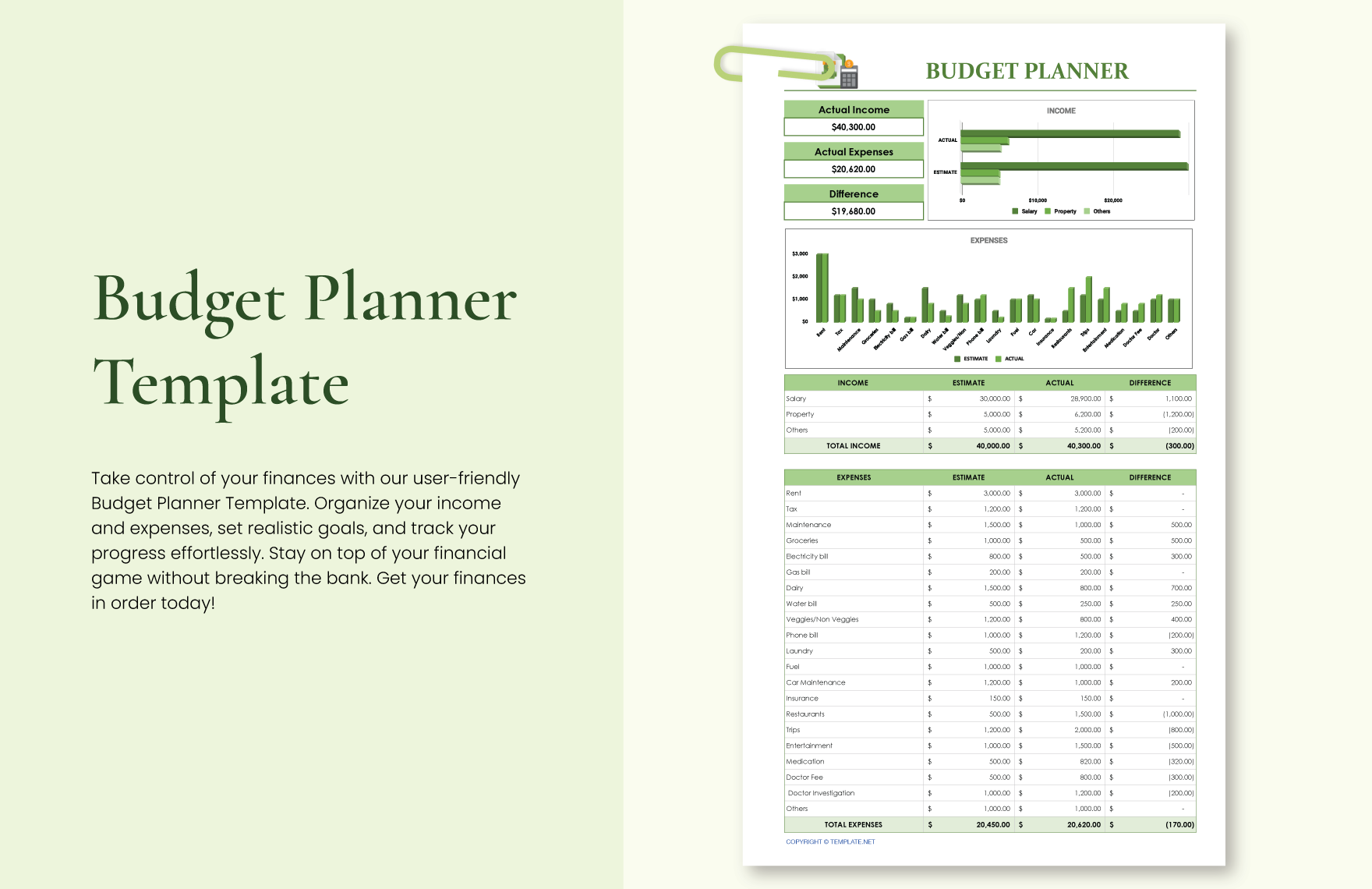 15+ Budget Planner Template Bundle - Download in Excel, Google Sheets ...