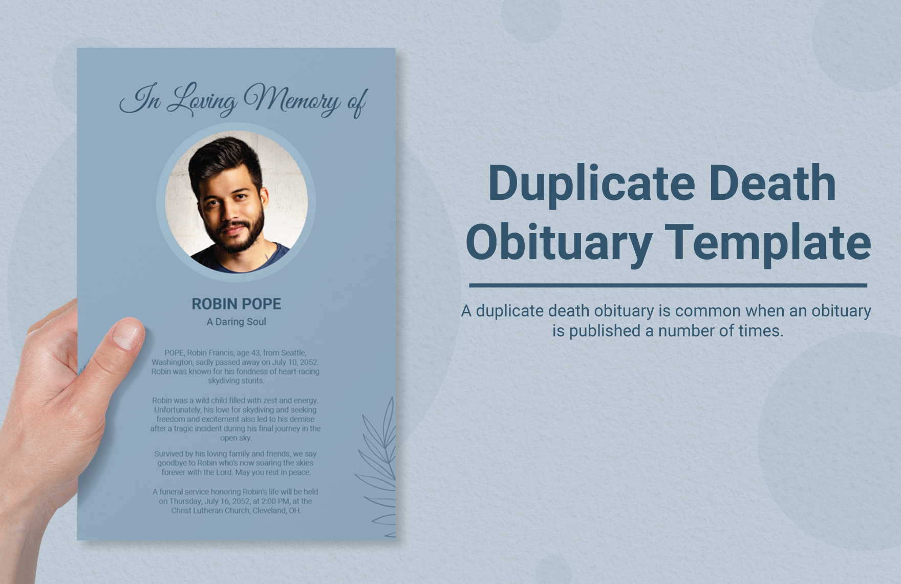 Death Notice Template In Word Illustrator PSD Download Template