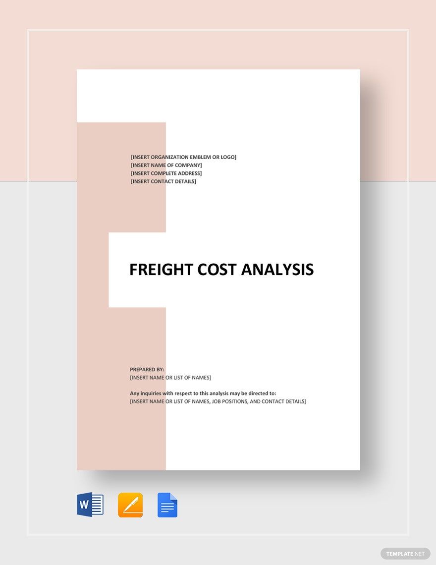  Freight Cost Analysis Template Download In Word Google Docs 
