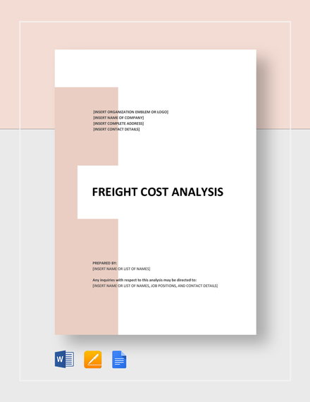 Freight Cost Analysis Template Word Google Docs Apple Pages