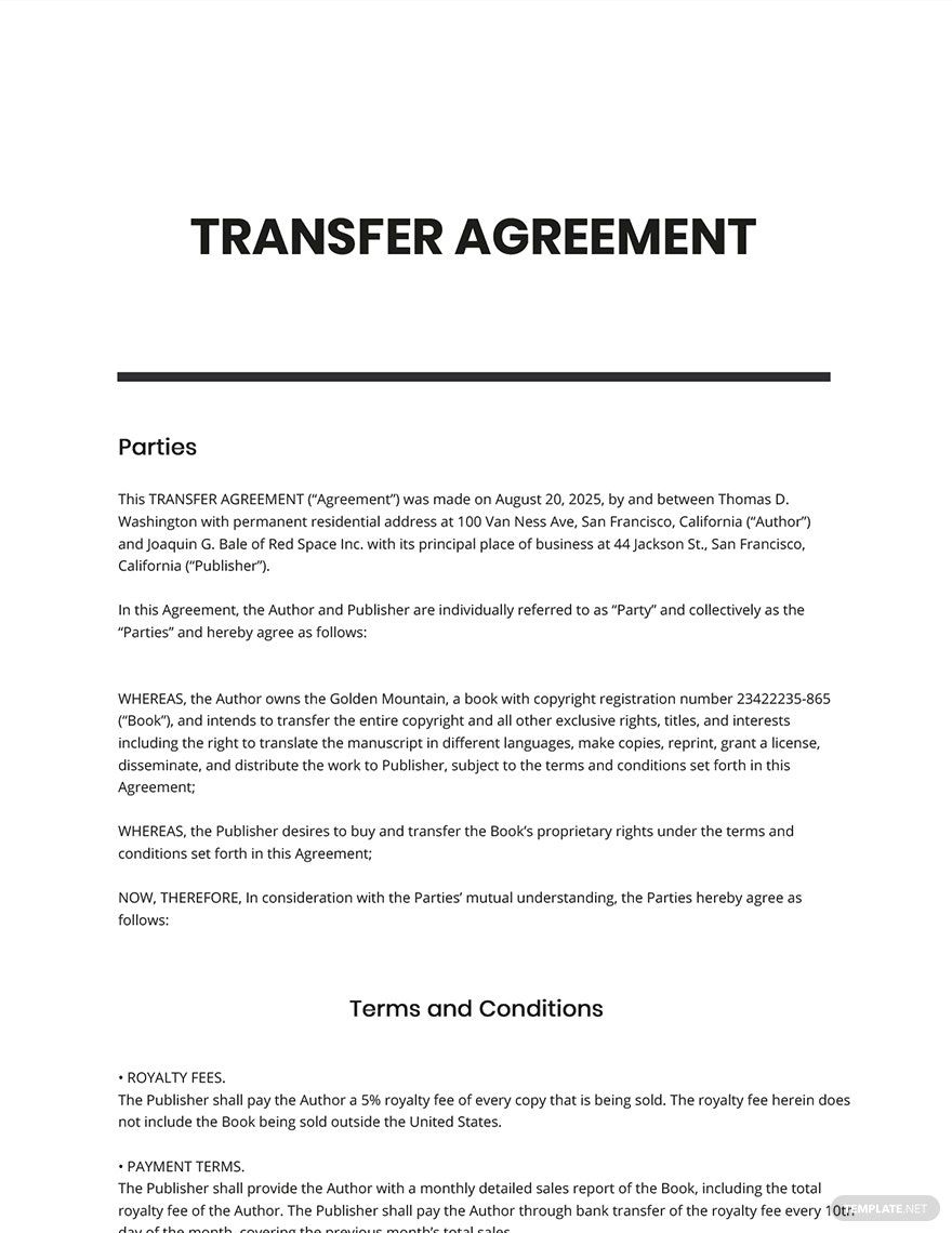 Intercompany Transfer Pricing Agreement Template - Google Docs, Word ...
