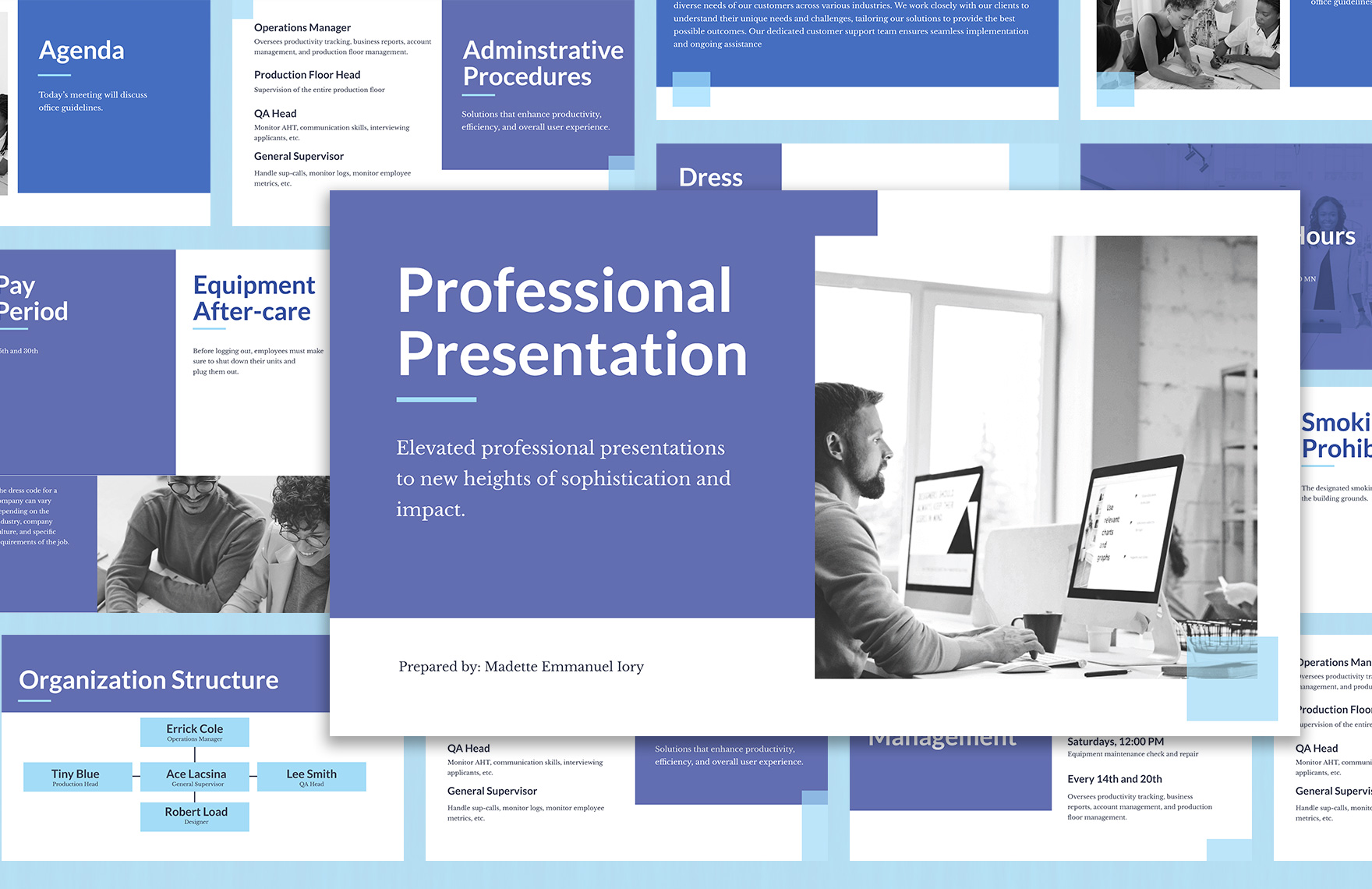 Free Professional Presentation Template Download In PDF PowerPoint 