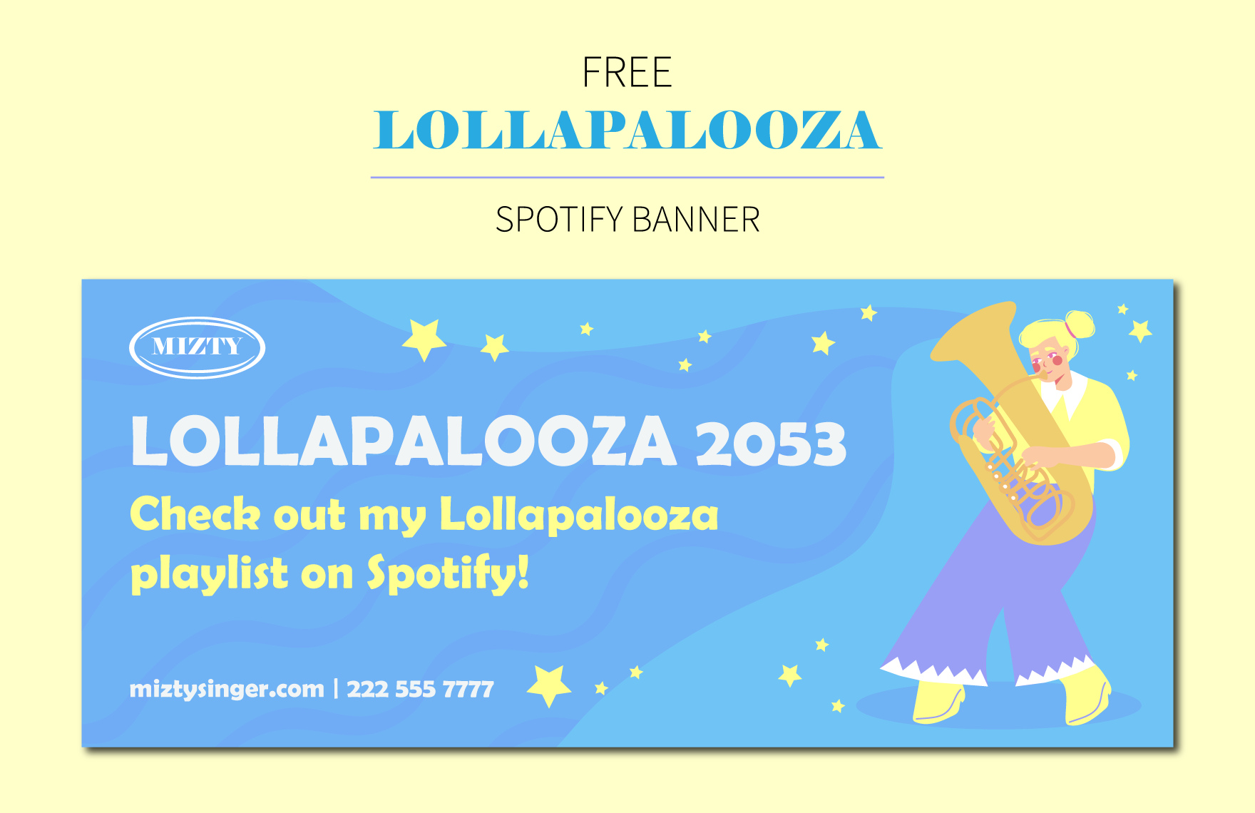 Free Lollapalooza Spotify Banner Download In Illustrator PSD EPS 