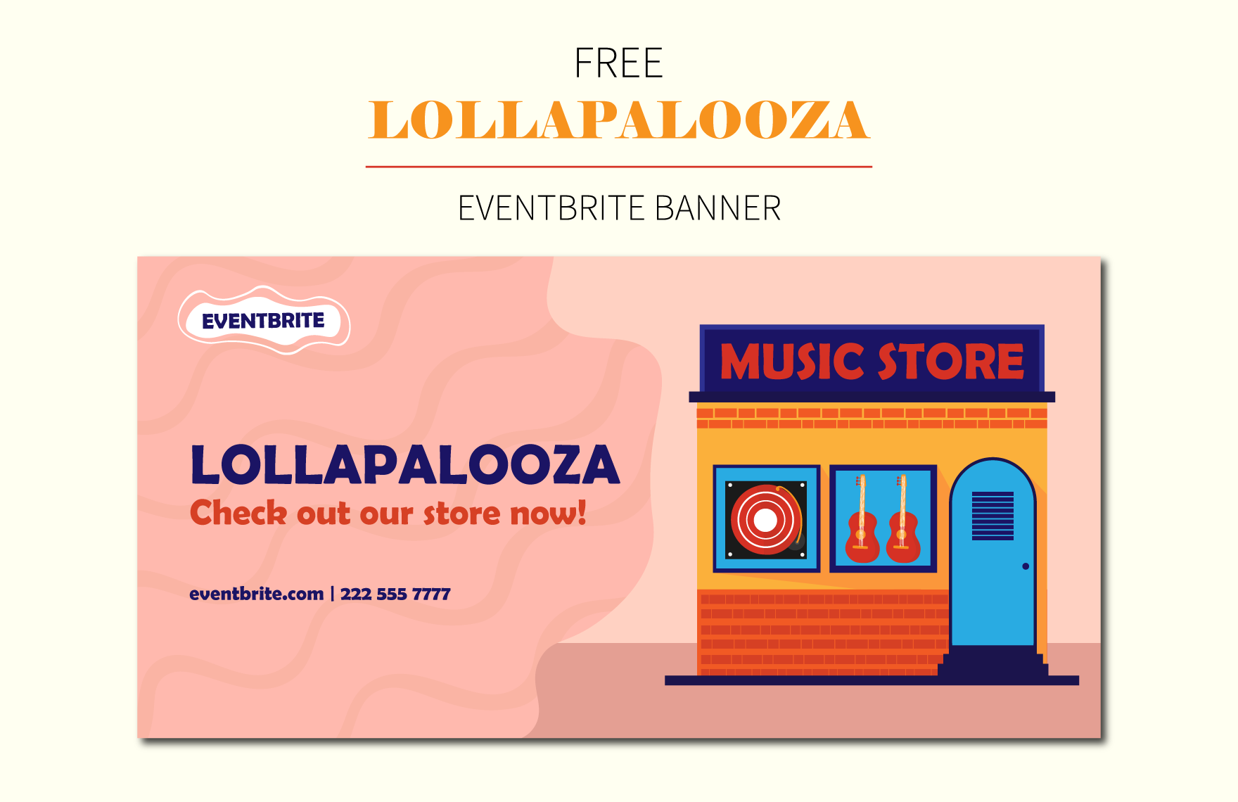 Lollapalooza Eventbrite Banner In Illustrator EPS PSD PNG JPG SVG
