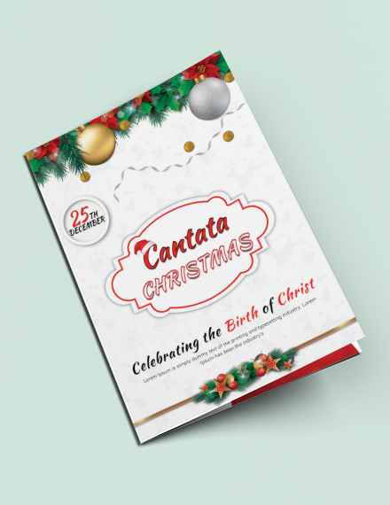 FREE Simple Christmas Bi-Fold Brochure Template: Download 833 ...