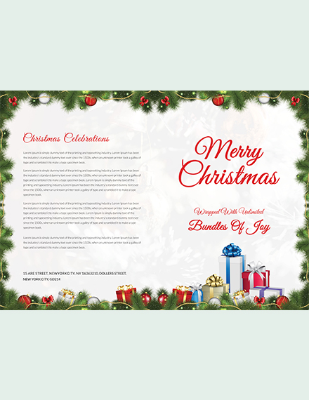 Merry Christmas Brochure Template - Word, Apple Pages, PSD, Publisher ...