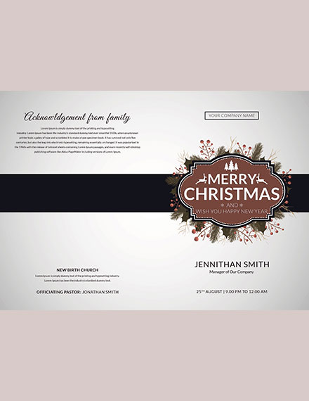 Modern Christmas Brochure Template - Word, Apple Pages, PSD, Publisher ...