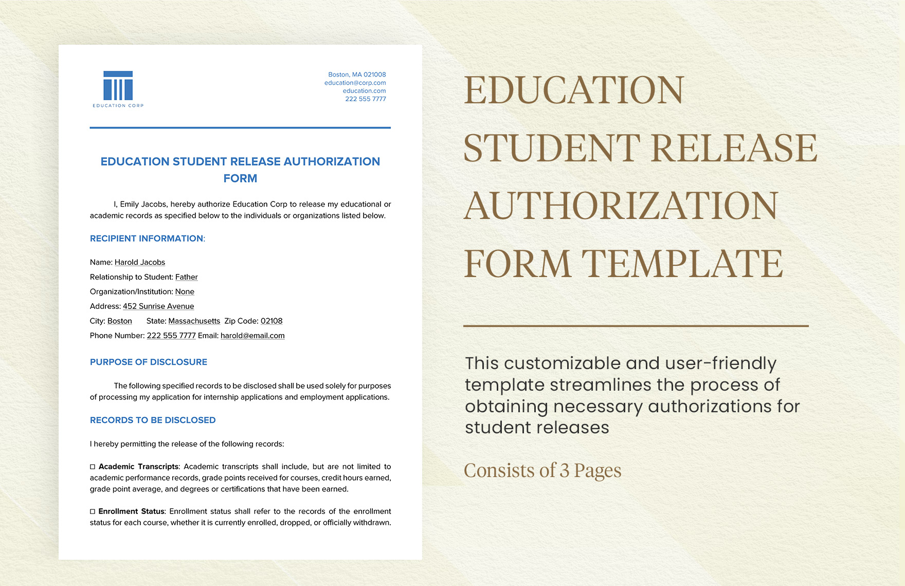Reference Request and Release Form Template - Google Docs, Word, Apple ...