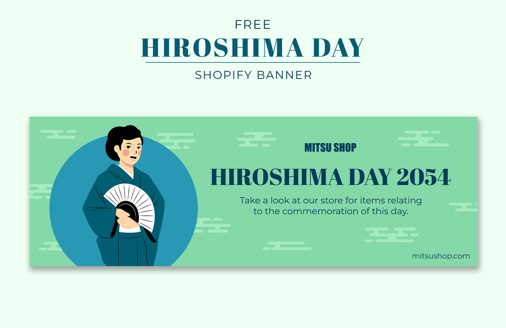 Free Hiroshima Day Shopify Banner Download In PDF Illustrator SVG 