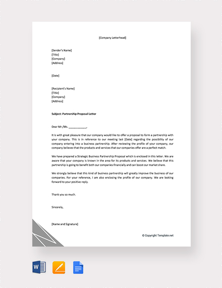 Partnership Brand Collaboration Proposal Template PDF Template