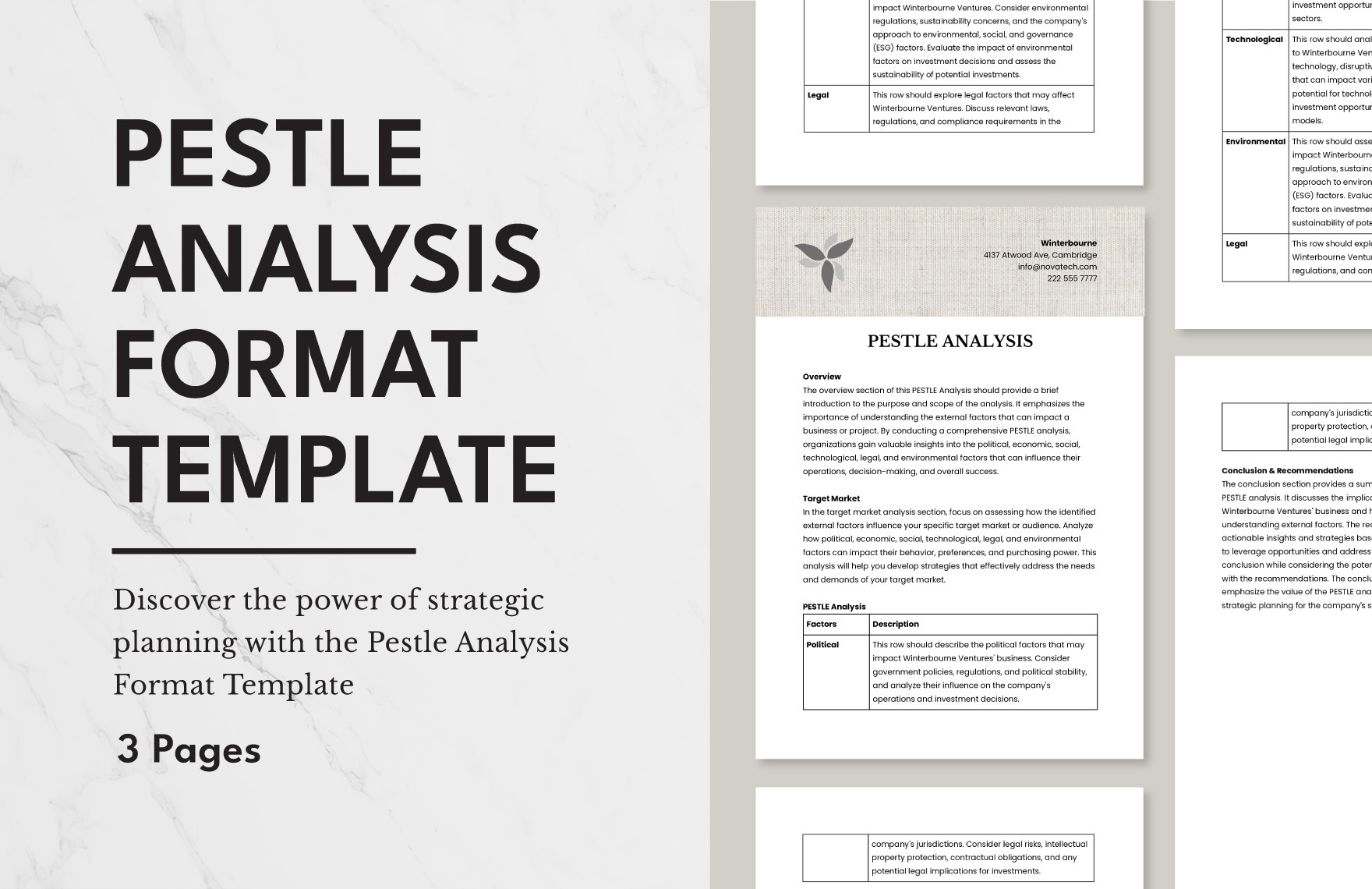 PESTLE Analysis Template In Word Google Docs Download Template PESTLE Analysis Template In Word Google Docs Download Template