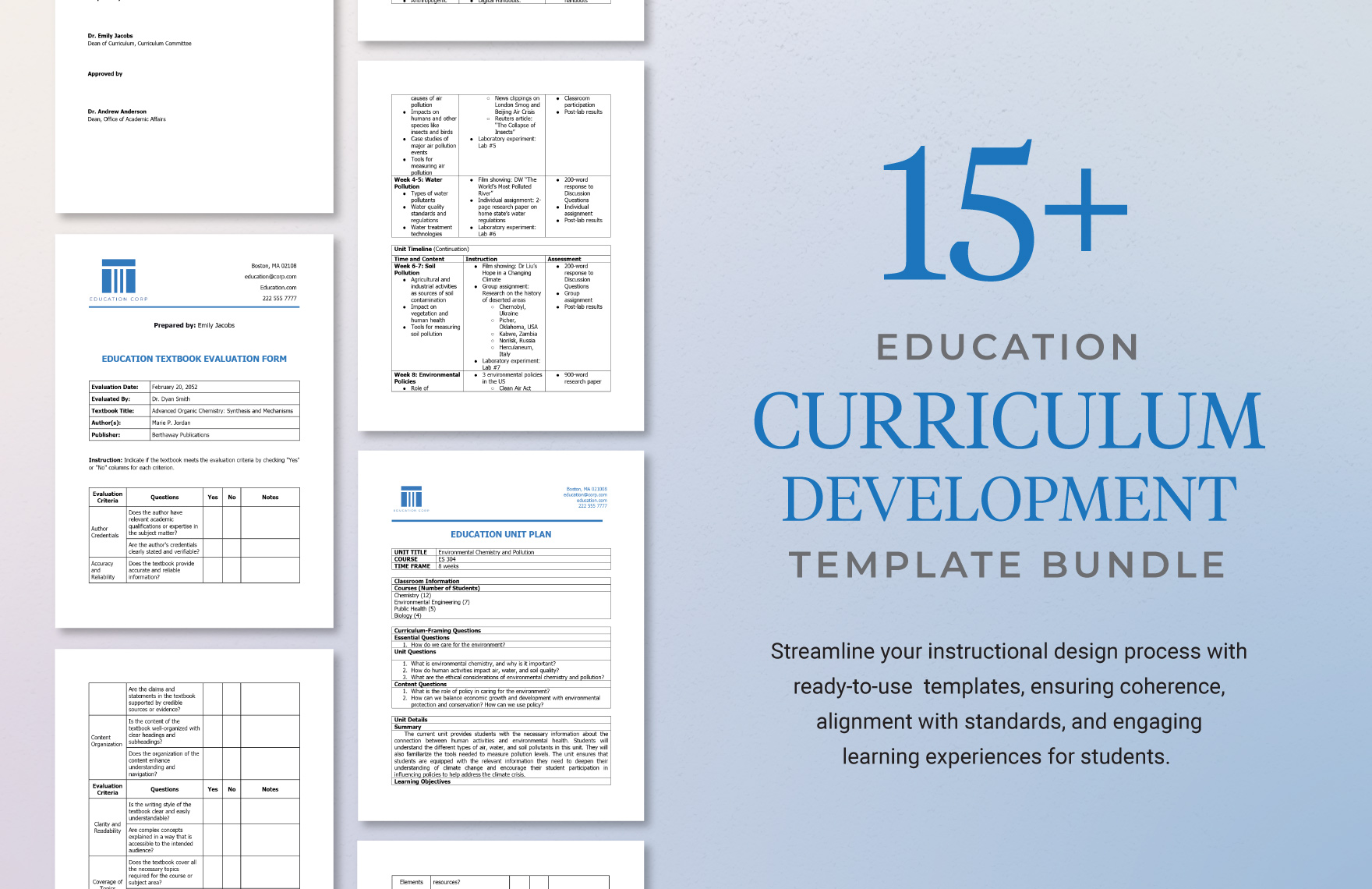 Free Curriculum Templates To Edit Online