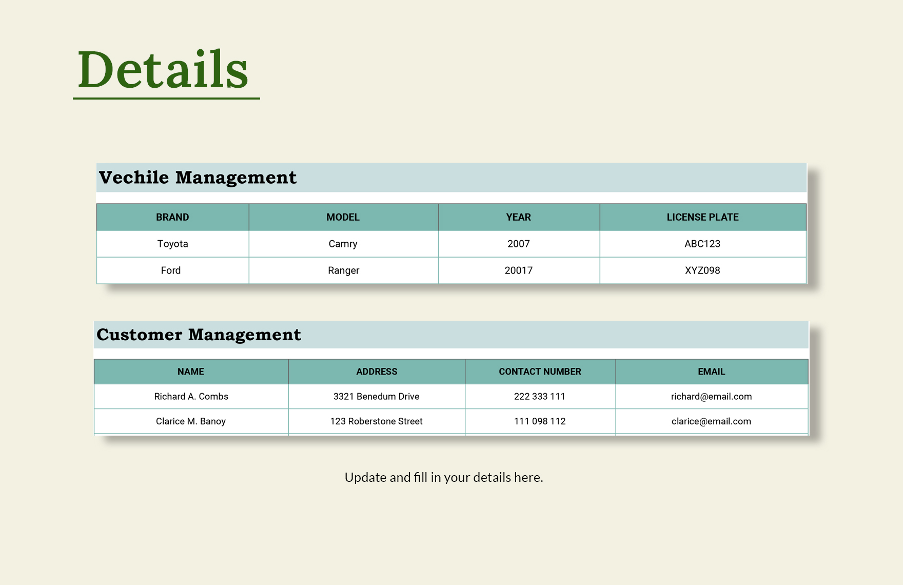 Auto Repair Estimate Template - Download in Excel, Google Sheets ...