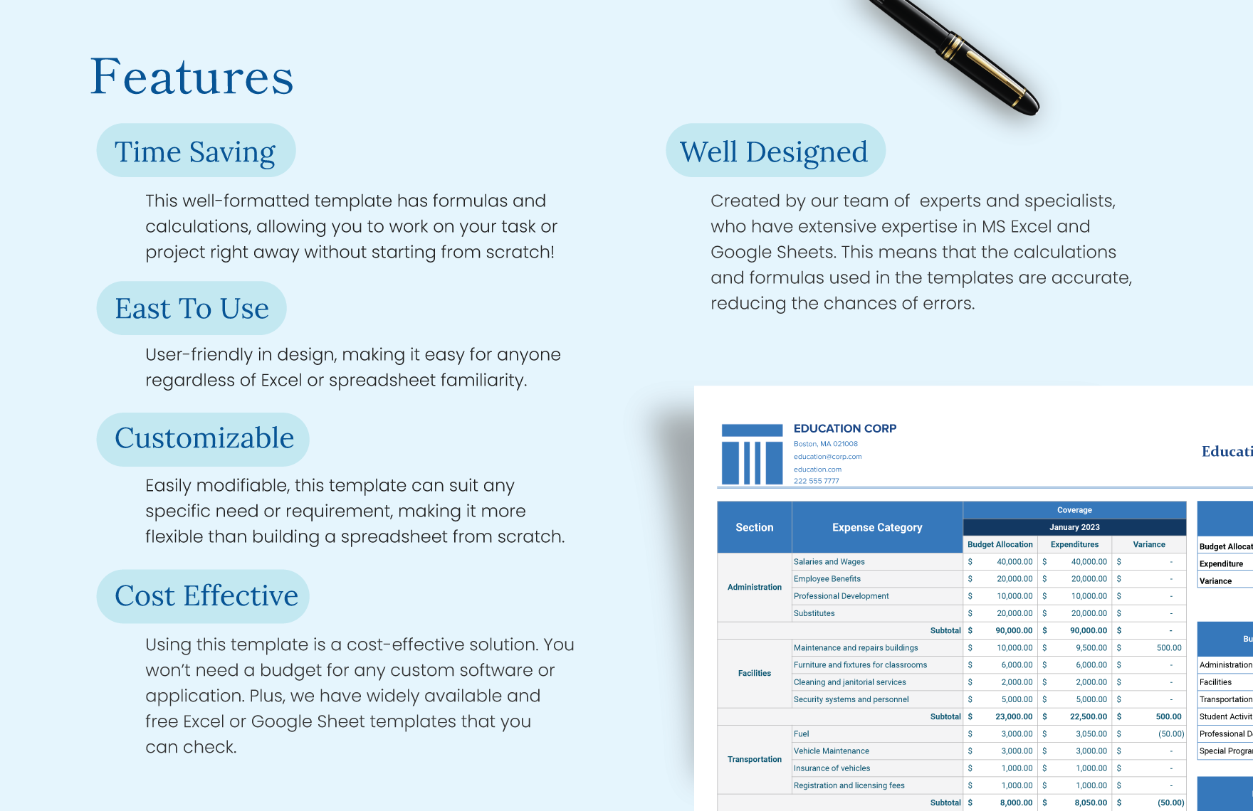 Education Budget Monitoring Sheet Template - Download in Excel, Google ...