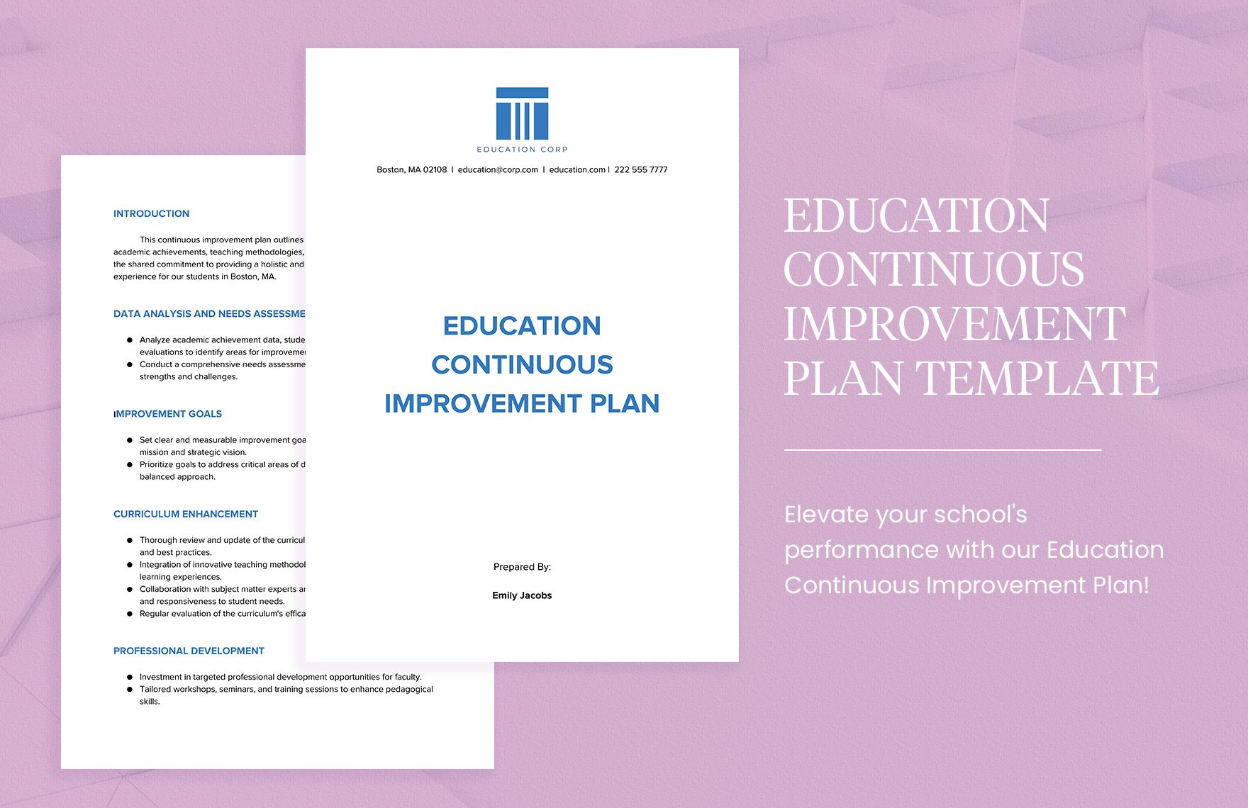 Free Continuous Improvement Plan Templates Editable And Printable