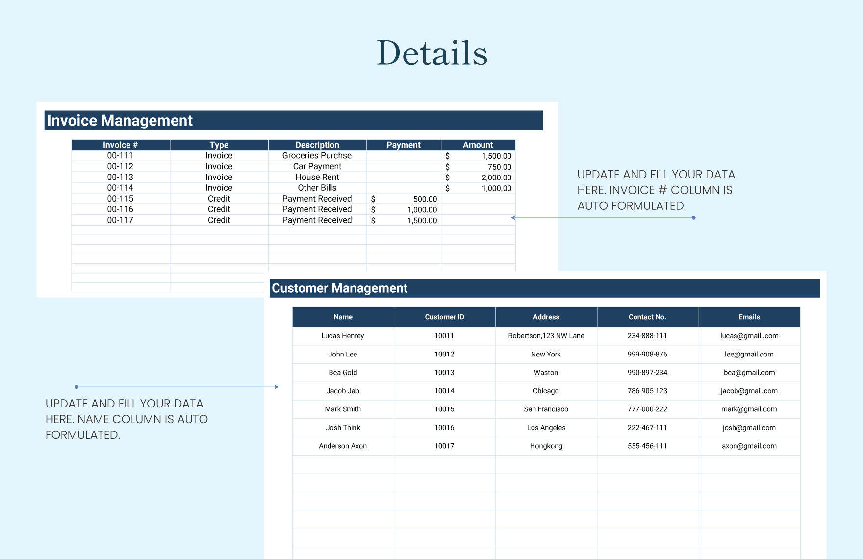 Billing Statement Template - Download in Excel, Google Sheets ...