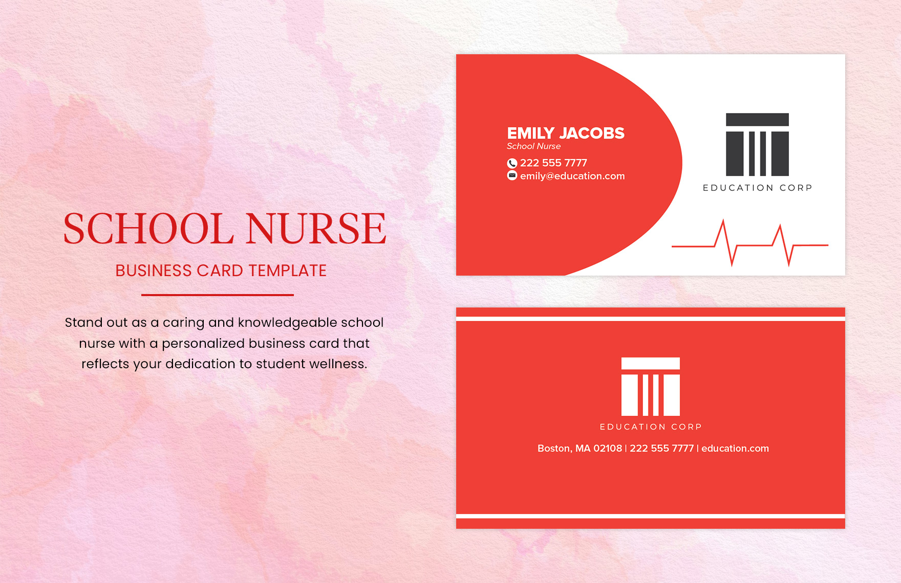 Online Courses Business Card Template - Word, Google Docs, Illustrator ...