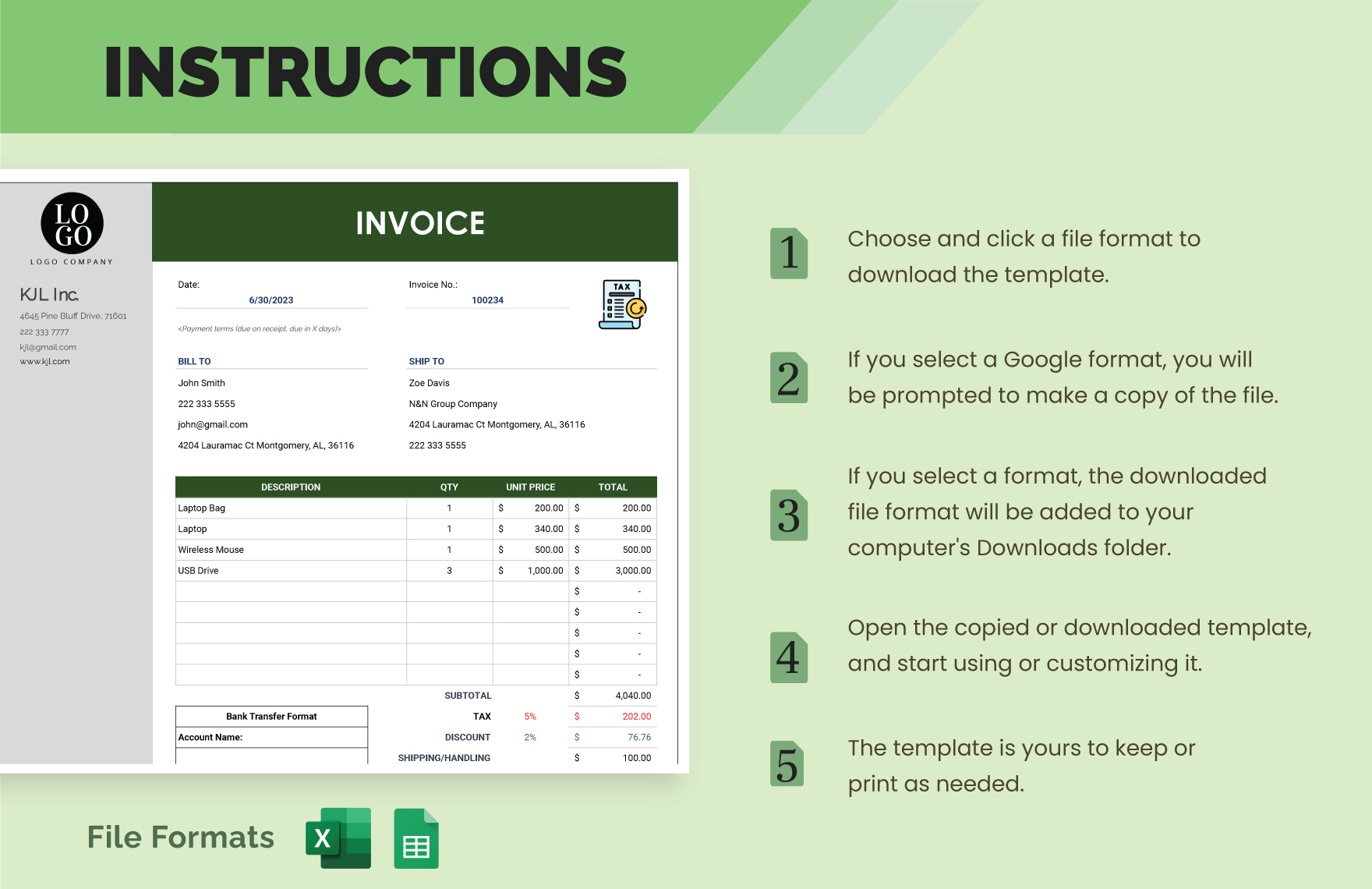 Tax Invoice Template - Download in Word, Google Docs, PDF | Template.net