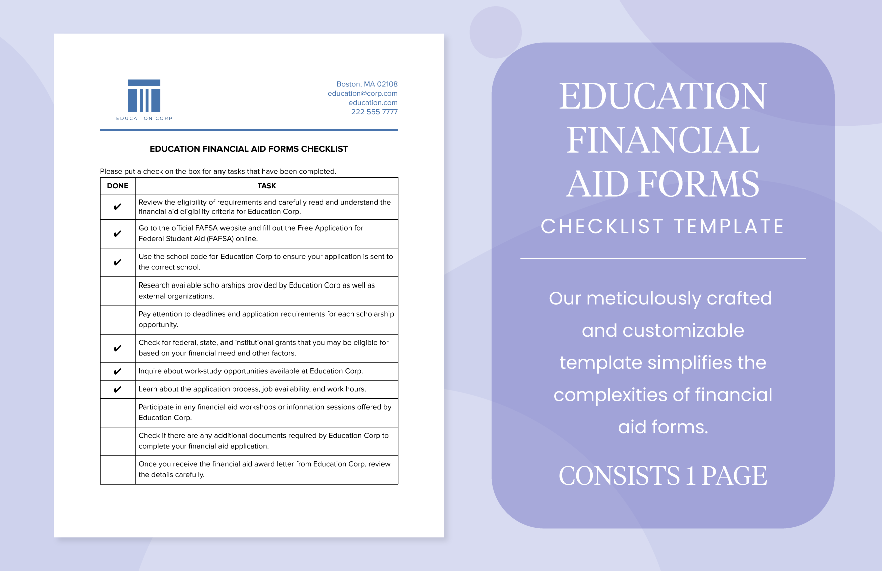 Education Curriculum Alignment Checklist Template - Download in Word ...
