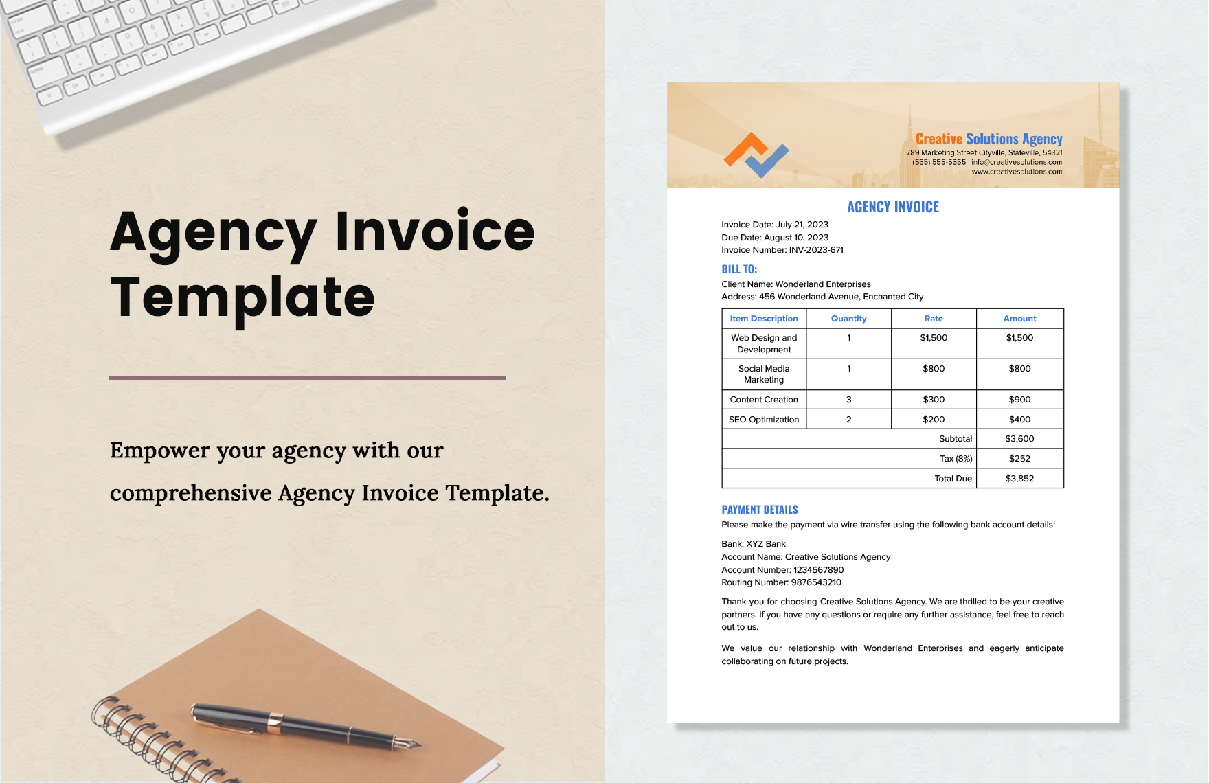 Staffing Agency Invoice Template Download In Word Google Docs 