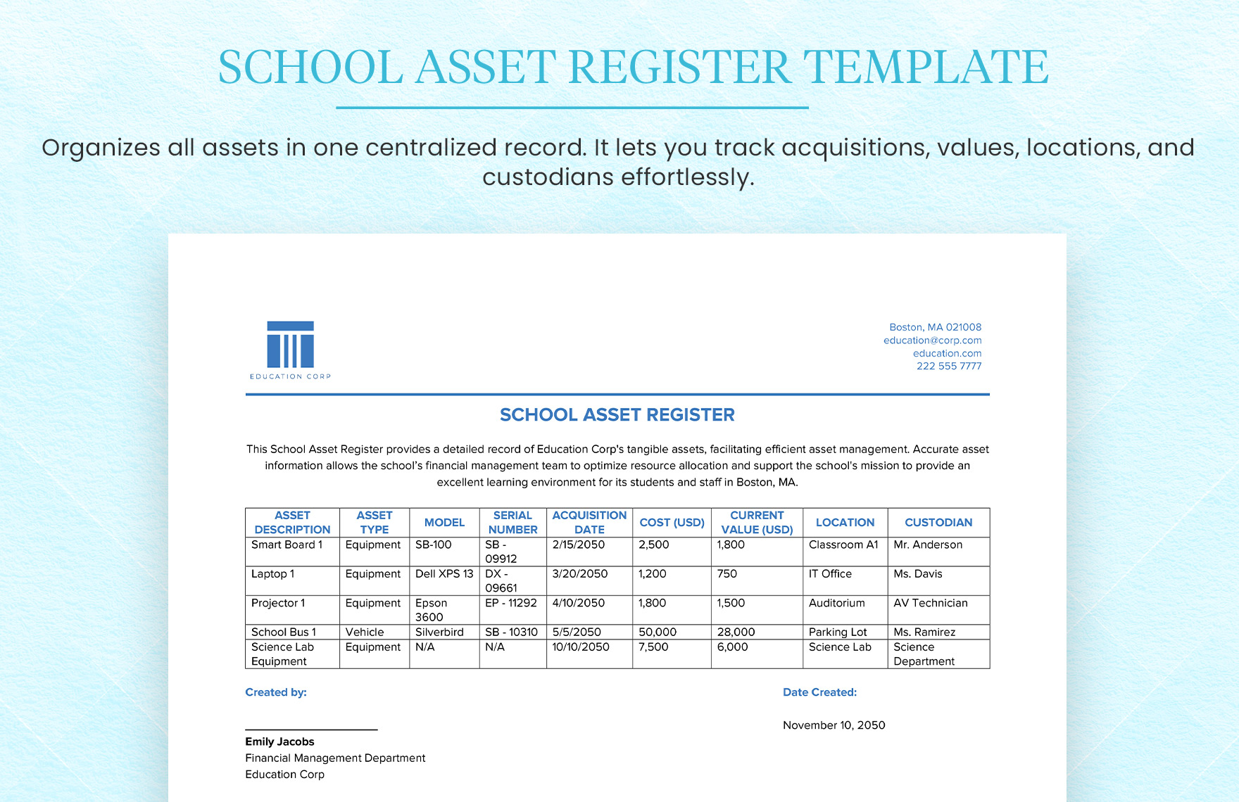 PPE Register Template In Word Google Docs Download Template
