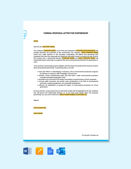 FREE Strategic Partnership Proposal Letter Template - Word | Google ...