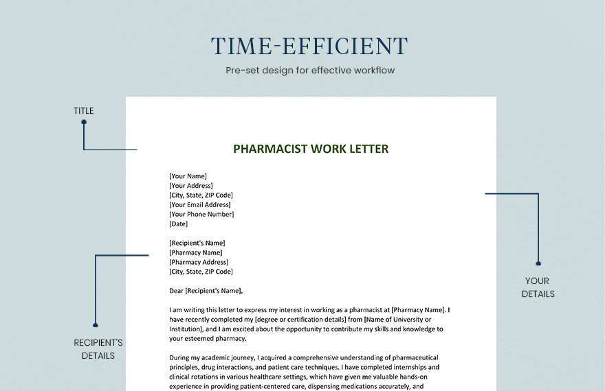 Free Pharmacist Work Letter - Download in Word, Google Docs, Apple ...