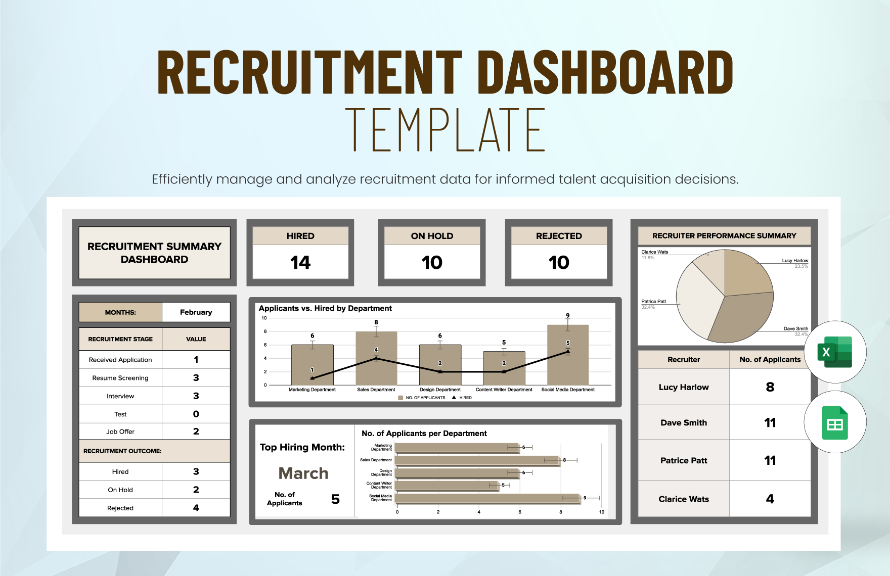 Recruitment Dashboard Template Excel Prntbl concejomunicipaldechinu Recruitment Dashboard Template Excel Prntbl concejomunicipaldechinu