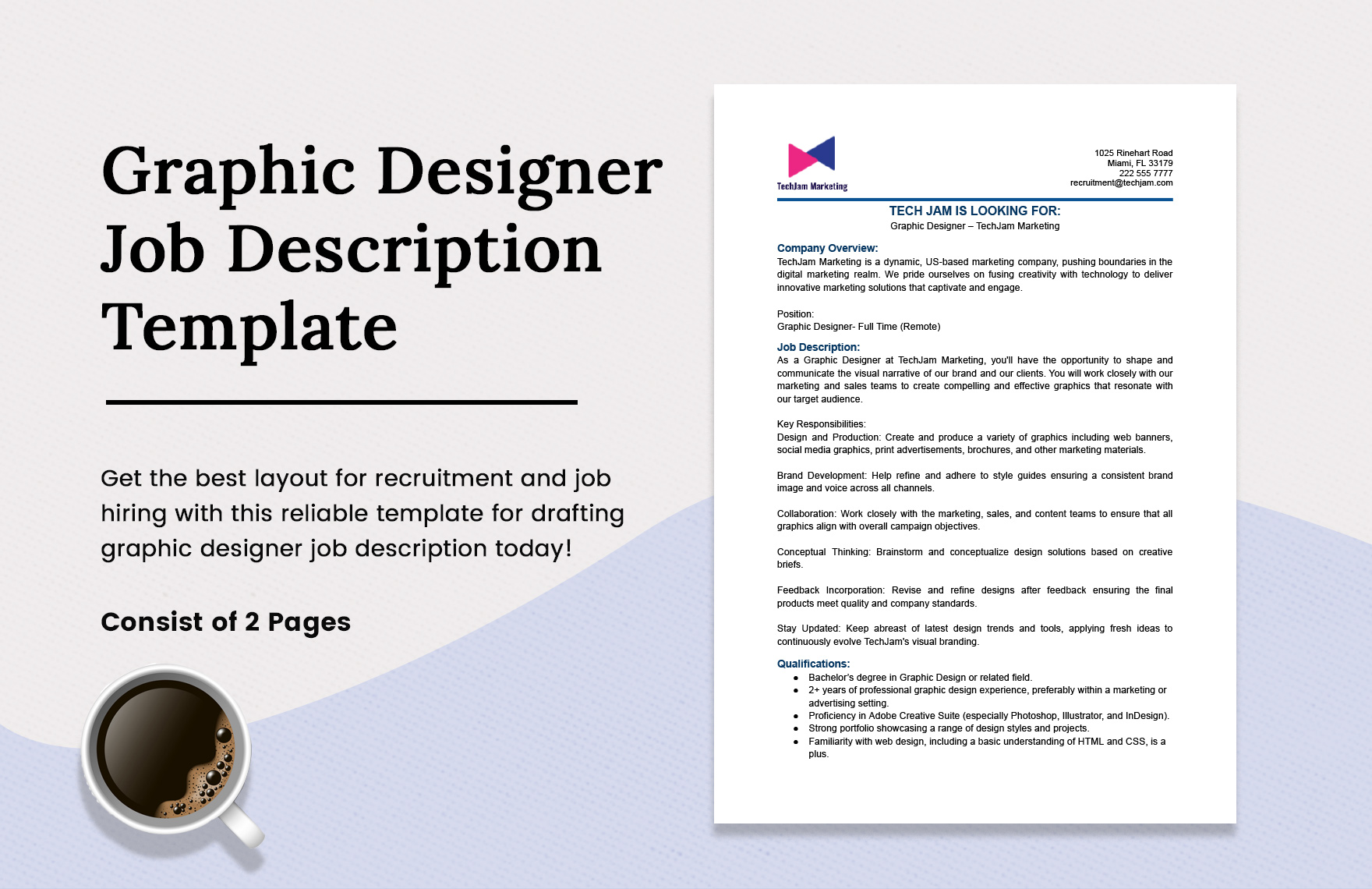 FREE Graphic Designer Job Description Word Template Download Template