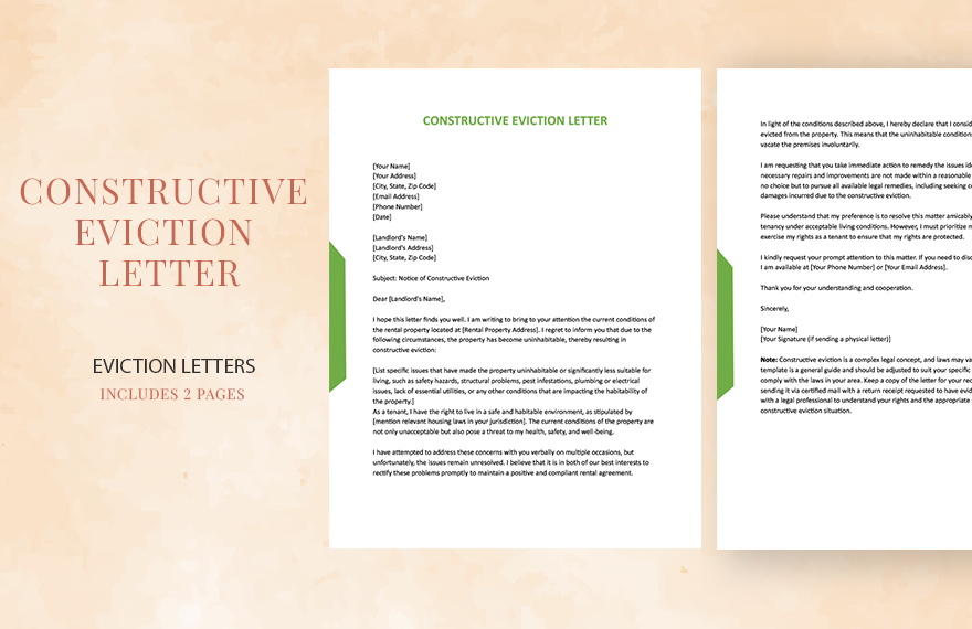 Free Constructive Eviction Letter Download In Word Google Docs 