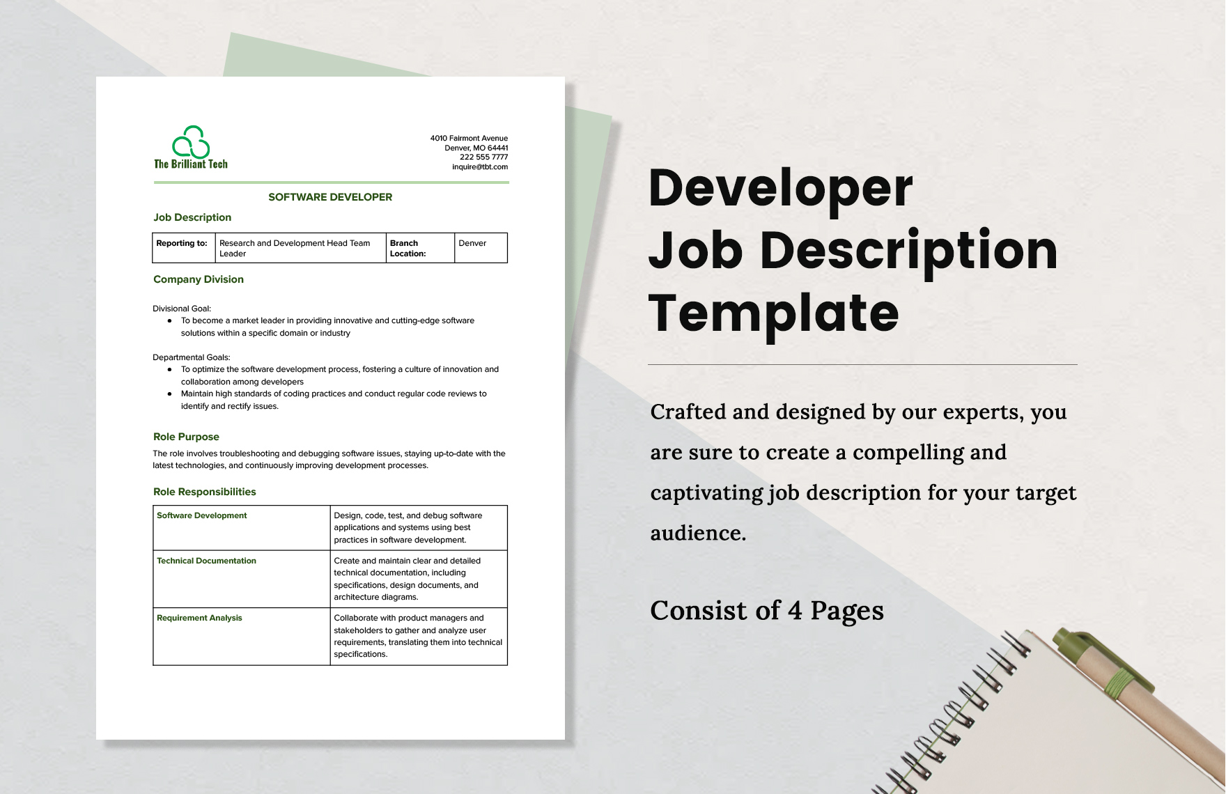 Developer Job Description Download In Word Google Docs PDF 