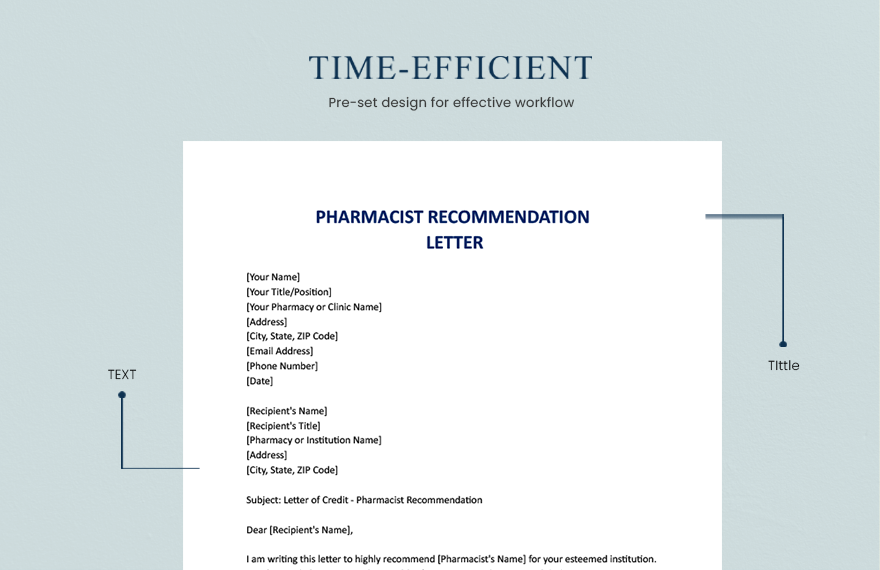 Free Pharmacist Recommendation Letter - Download in Word, Google Docs ...