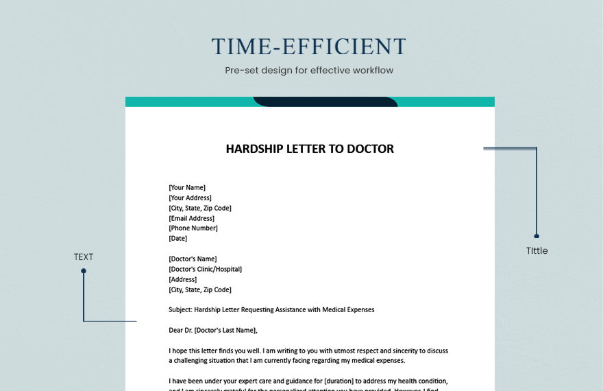 Free Hardship Letter To Doctor - Download in Word, Google Docs, PDF ...