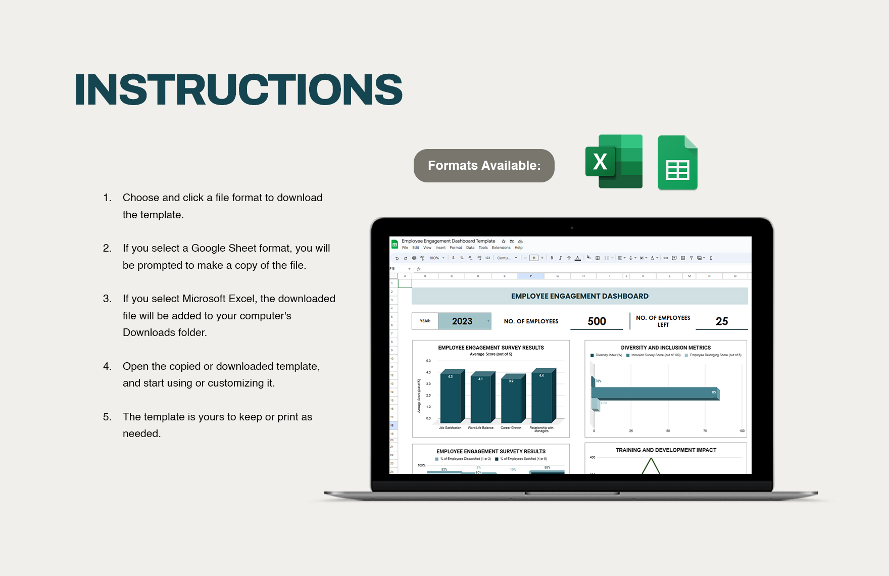 Employee Engagement Dashboard Template - Download in Excel, Google ...