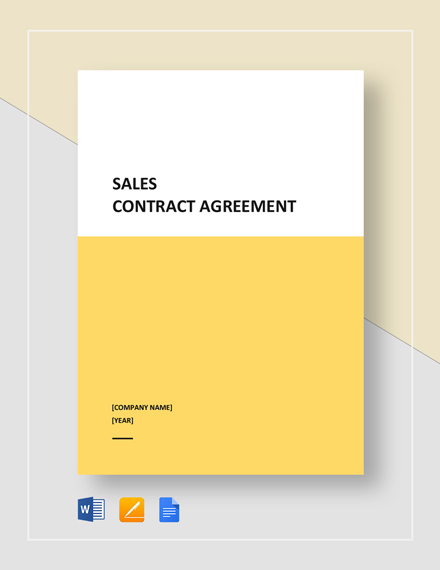 30+ Sales Agreement Template – Free Word, PDF Document Download