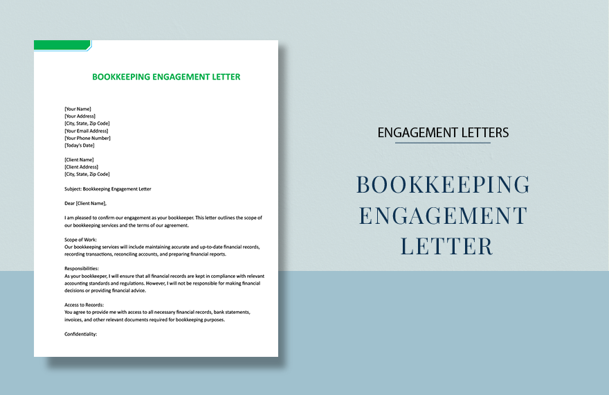 Free Bookkeeping Engagement Letter Download In Word Google Docs 