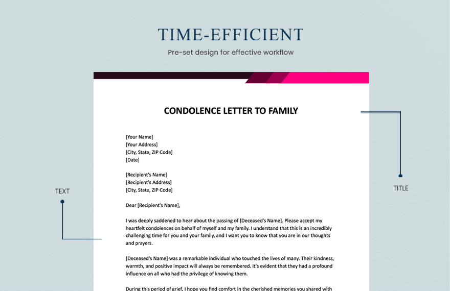 Free Condolence Letter To Family - Download in Word, Google Docs, PDF ...