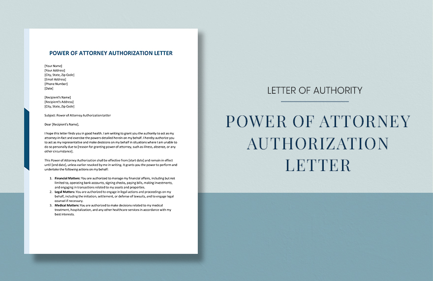 Free Work Authorization Letter Template - Download in Word, Google Docs ...