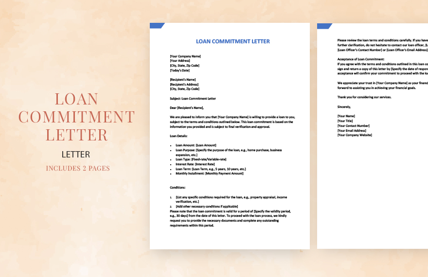 Commitment Letter For Work In Word Google Docs Download Template