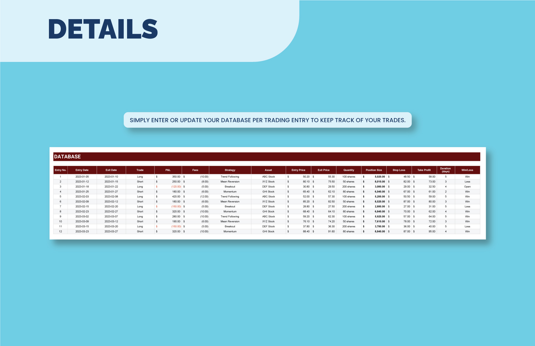 Trading Dashboard Template - Download in Excel, Google Sheets ...