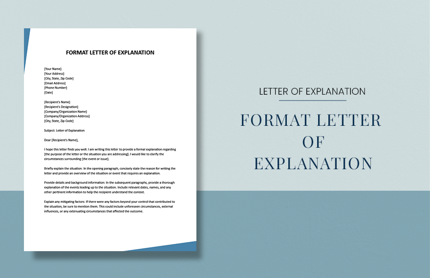 Free Letter of Explanation - Download in Word, Google Docs, PDF, Apple ...