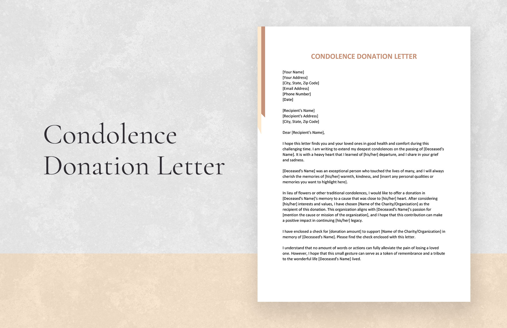 Memorial Donation Acknowledgement Letter To Family Infoupdate