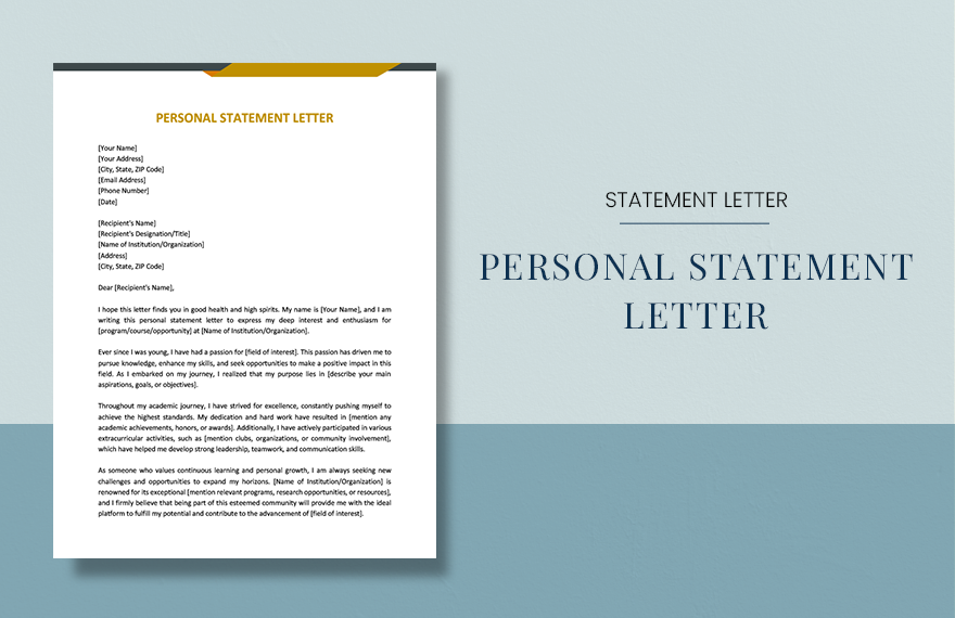 FREE Statement Letter Template - Download in Word, Google Docs, PDF ...