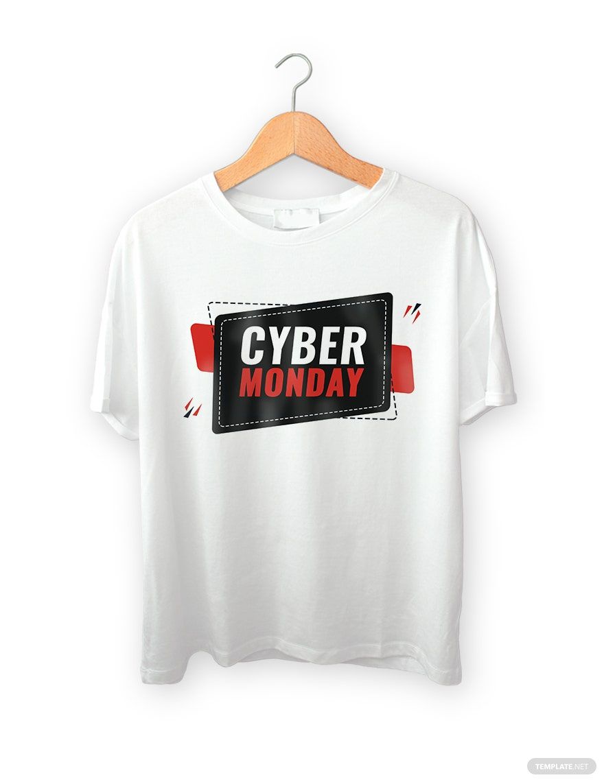 Free Cyber Monday T shirt Design Template Download In Word 