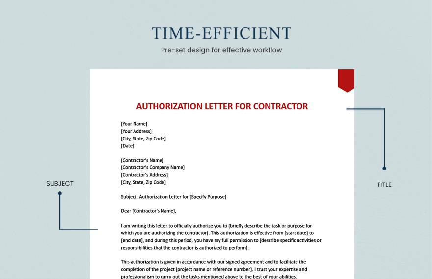 Free Authorization Letter For Contractor - Download in Word, Google ...
