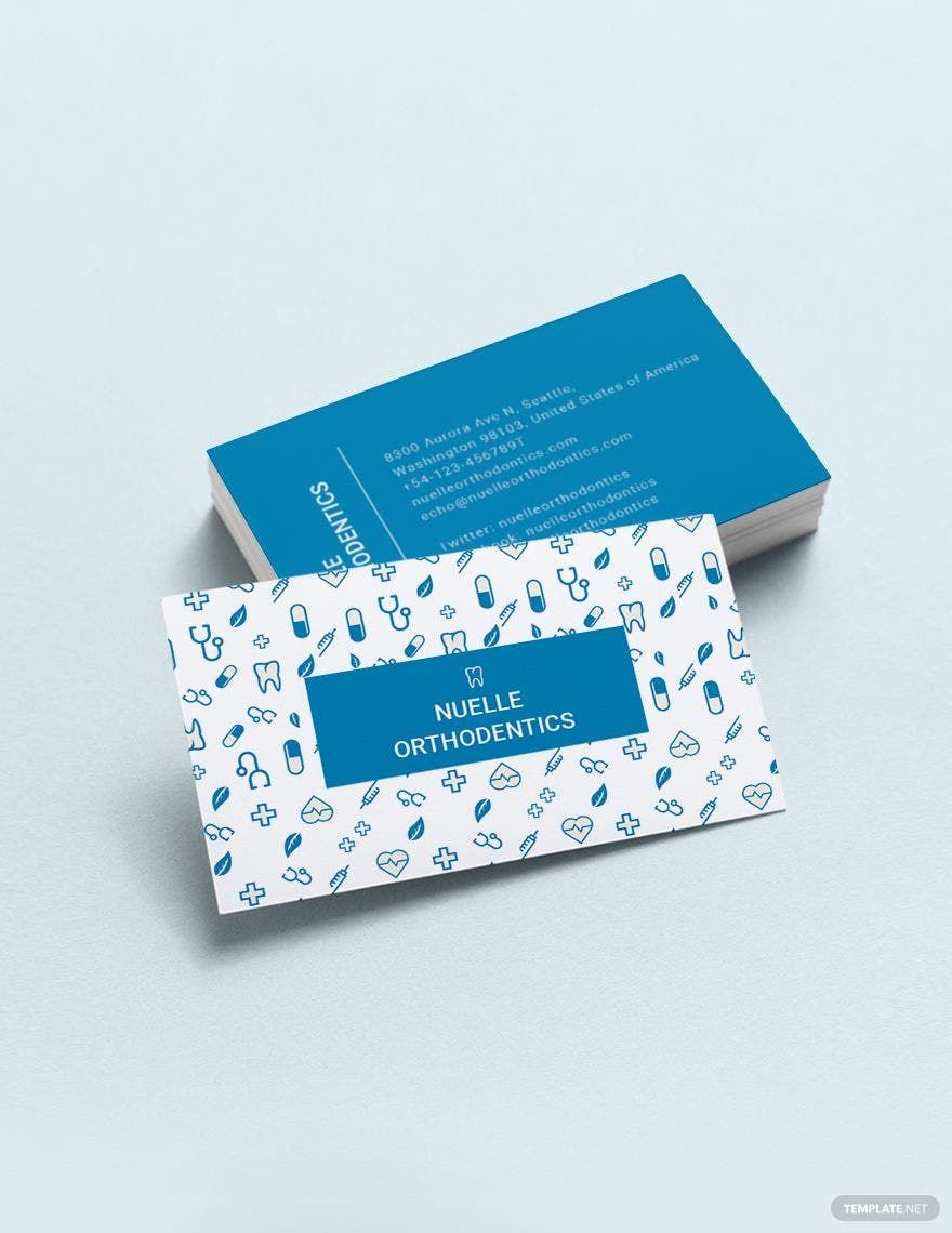 Free Creative Dentist Business Card Template Google Docs Illustrator 