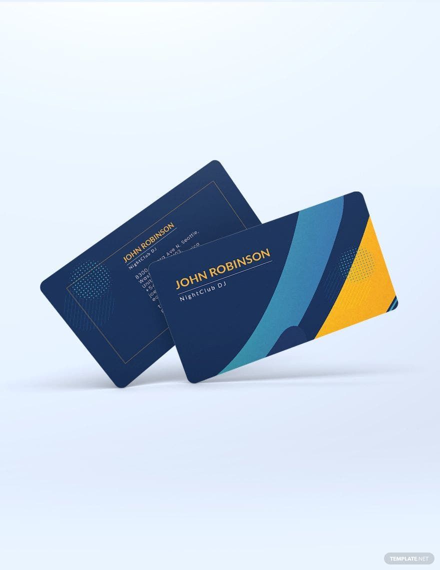 FREE Dj Business Card PDF Template Download Template