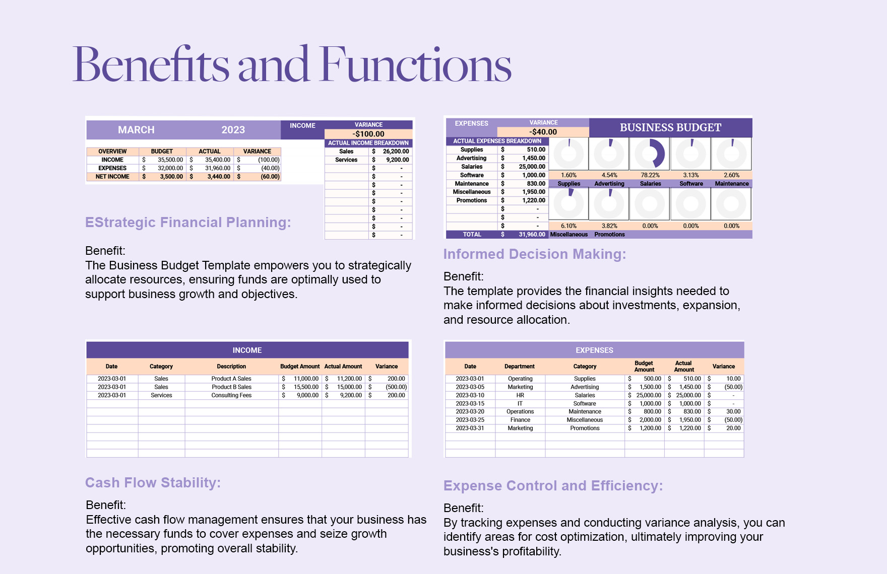 Business Budget Template - Download in Excel, Google Sheets | Template.net