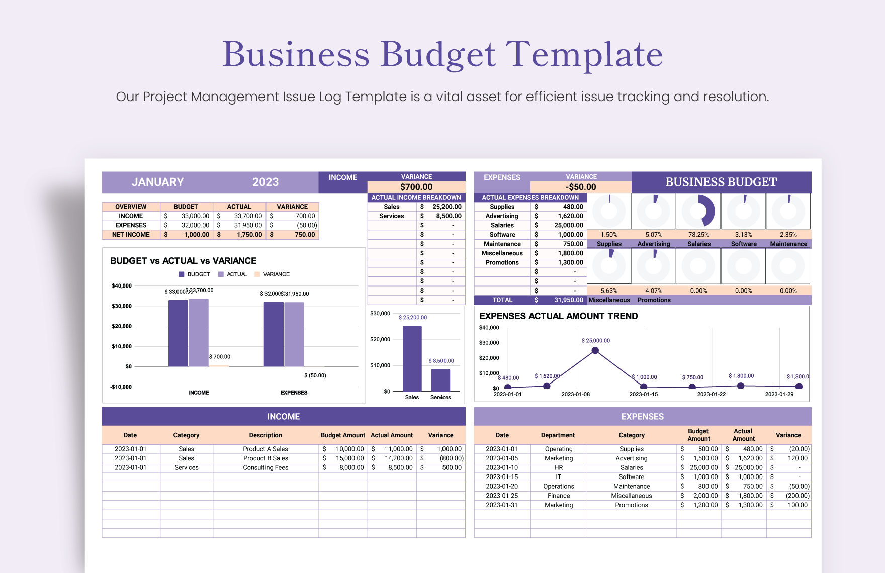 Business Budget Template Download In Excel Google Sheets Template