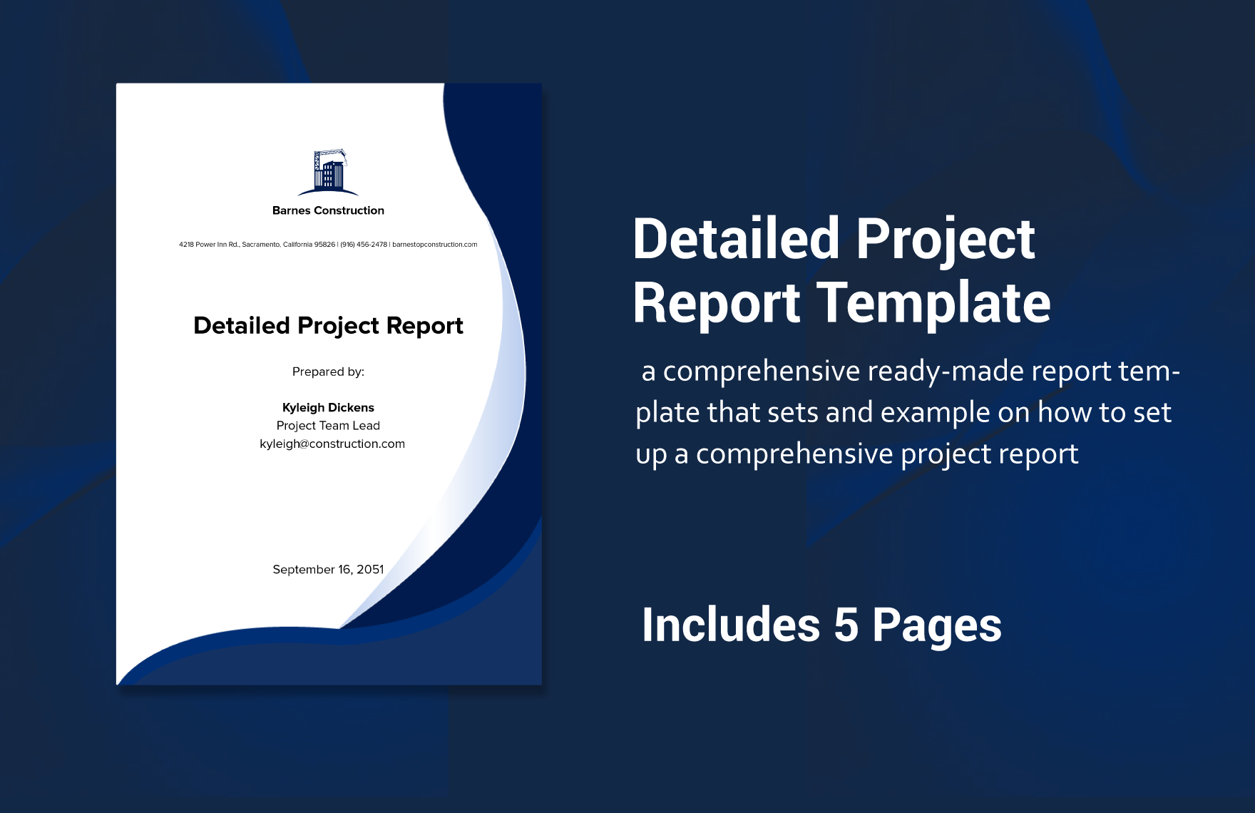 Detailed Project Report Template Download In Word Google Docs PDF Template